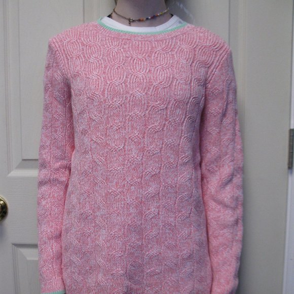 Lands' End | Sweaters | Lands End Womens Long Sleeve Cable Knit Sweater ...